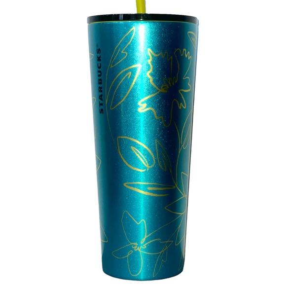 Starbucks | Dining | New Starbucks Abstract Floral Stainless Steel Cold ...